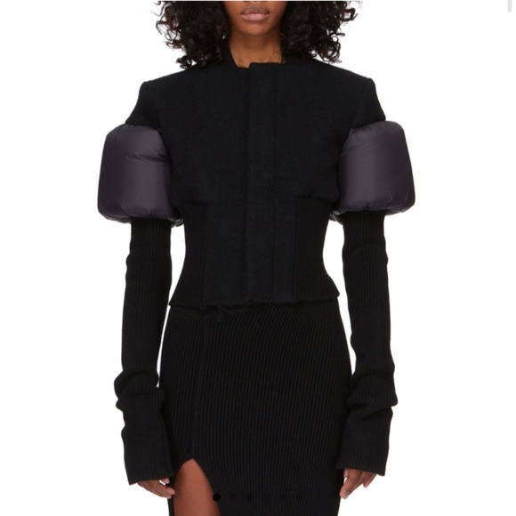 Rick Owens | Jackets & Coats | Rick Owens Panelled Paddedsleeve Ribbed ...